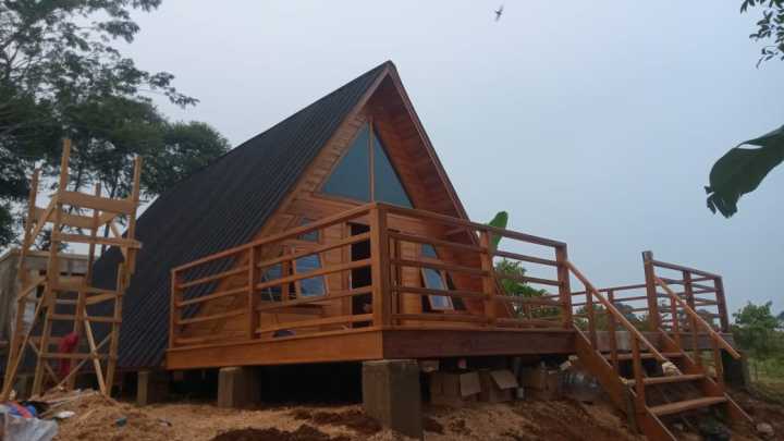 Rumah Kayu Segitiga Hunian Keren Indah dan Asri | Lazada Indonesia