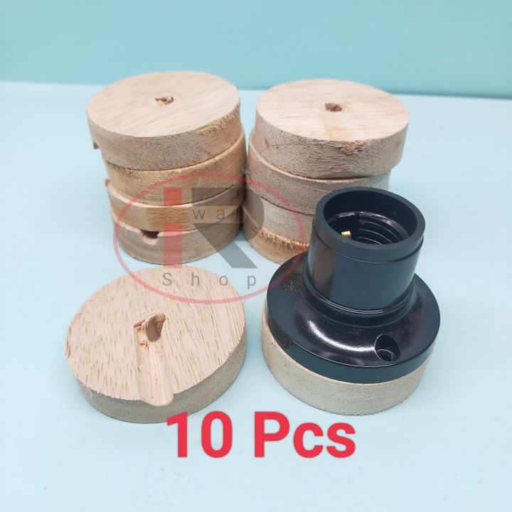 Kayu Roset Bulat isi 10 pcs / Kayu Tatakan Fitting Saklar Tempel Tembok ...