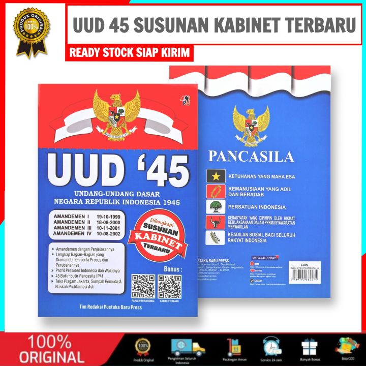 UUD 1945 HVS Dilengkapi Susunan Kabinet Terbaru PB Press | Lazada Indonesia