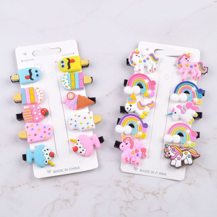 ISI 10 JEPITAN RAMBUT ANAK KOREA LUCU KARAKTER UNICORN PRINCESS ICE ...