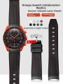 WANSHILI | Swatch x Omega Co-branded Watch Band Blue Moon Volcano ...