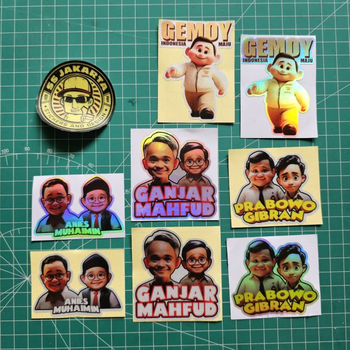 Stiker CAPRES Sticker GEMOY PRABOWO ANIS GANJAR | Lazada Indonesia