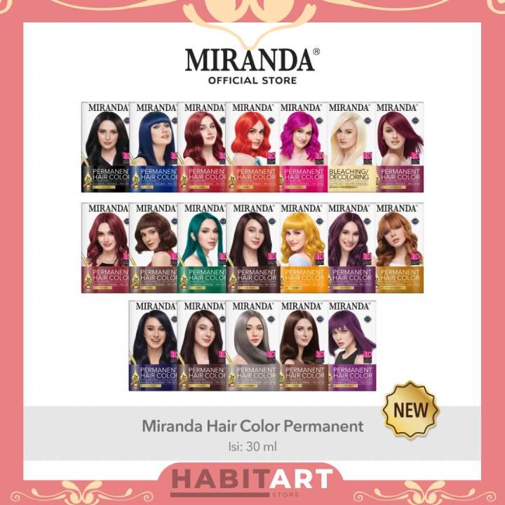Miranda Permanent Hair Color 30 ml New Packaging | Lazada Indonesia