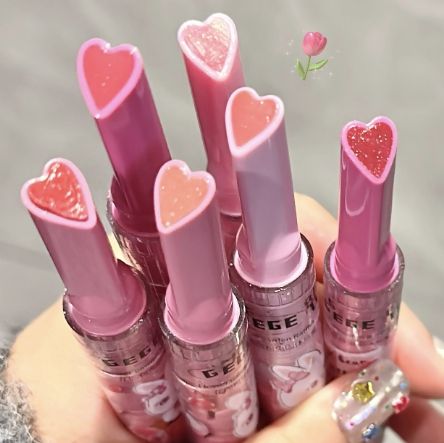 Gege Bear Lip Gloss Jelly Lipstick Lip Balm Long Lasting Moisturizing ...