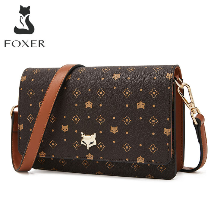 FOXER 2023 Female Vegan Leather Classical Shoulder Crossbody Bag Women ...