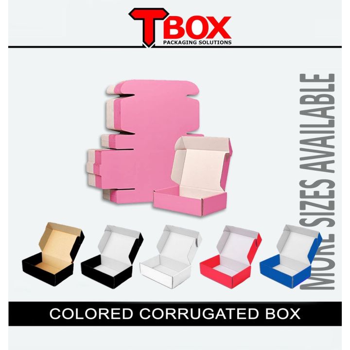 1PC - ON HAND Colorful corrugated cardboard packaging PINK/ WHITE ...