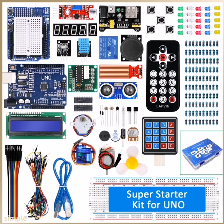 UNO R3 Advance Upgraded Starter Arduino Kit 2022 / 2023 with PDF Manual Full Set Makerlab ...