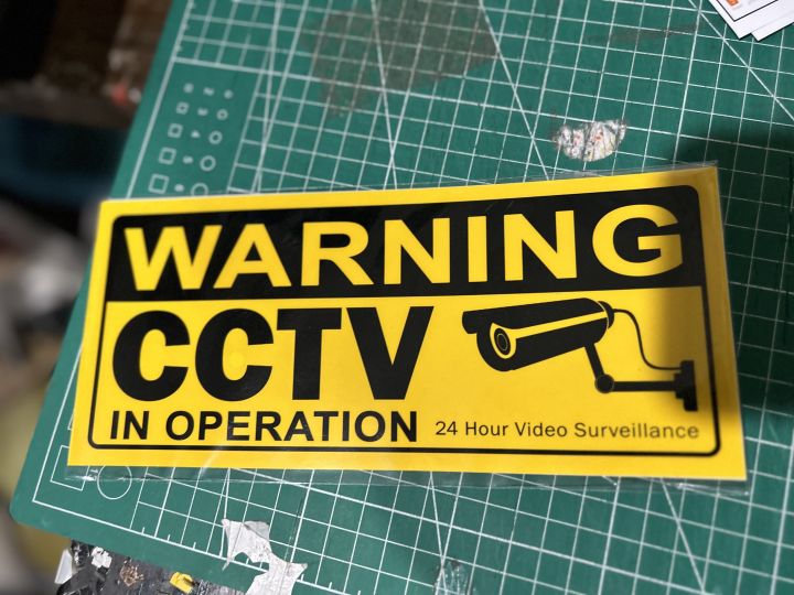 Warning CCTV Signage | Vinyl Sticker | PVC | Sintraboard | Lazada PH