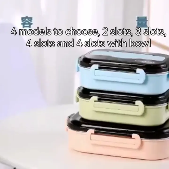 Large Capacity Lunch Box Bento Box Set 304 Stainless Steel Compartments ...