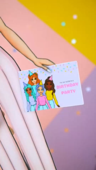 Birthday Party ต กตากระดาษ ต กตา บ านต กตากระดาษ แต งต ว