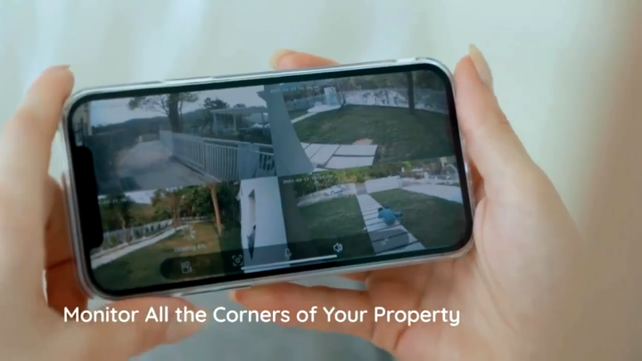 Original V380 Pro Dual Lens Dual Screen CCTV Camera connect cellphone ...