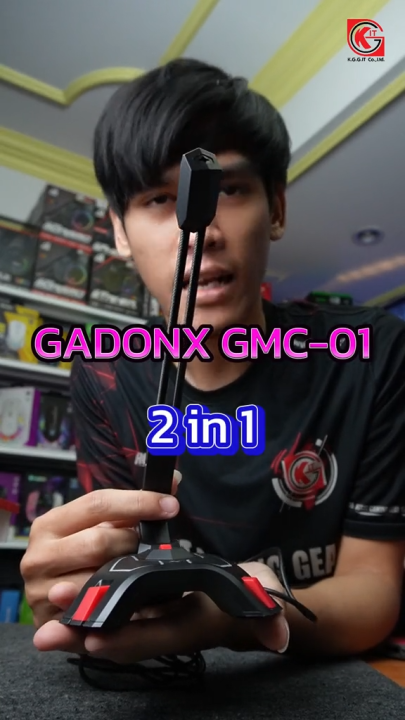 GADONX GMC-01 MICROPHONE ไมโครโฟนตั้งโต๊ะXเมาส์บันจี้ ออกแแบบมาให้เป็นที่ร้อยสายเมาส์ได้ ...