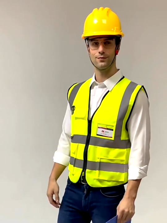 Adult Safety Vest Visibility Reflective Vest With Pocket D-ring Safety ...