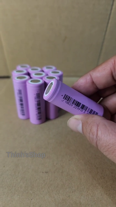 Pin sạc 18500 2000mAh đầu bằng 3.7V màu hồng - Dùng cho thiết bị điện ...