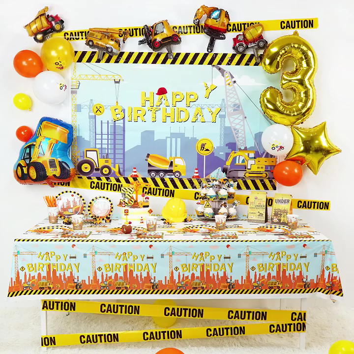Construction Cake Topper For Engineering Birthday Party Decorations ...