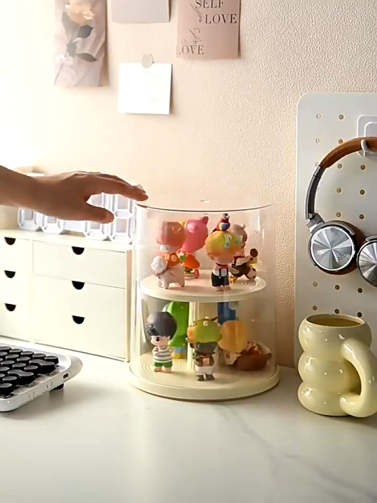 Acrylic Kotak Display Putar Blind Box 360 Rotate Display Cabinet ...