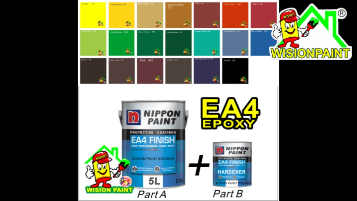 Ocean Green 2030B50G ( 1L ) Nippon Paint EA4 Floor Paint Protective ...