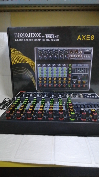 IMIX MIXER 8 CHANNEL WITH EQUALIZER AXE 8 BY TRIDENT 7-BAND STERIO ...