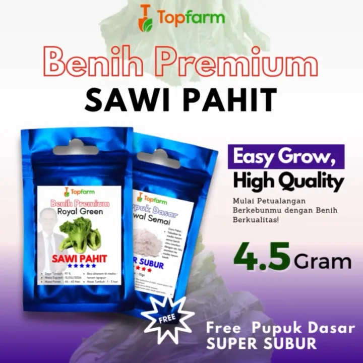 Benih Topfarm / Benih Sawi Pahit Jumbo / Benih Sayuran Sawi Pahit ...
