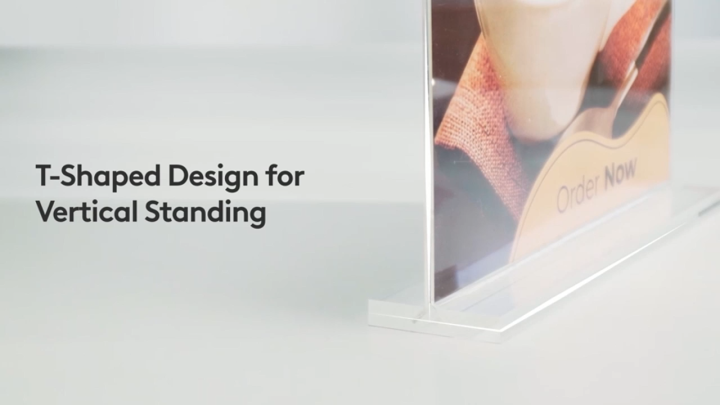 A6 A5 A4 Acrylic Sign Holder Clear Display Table Signs Stand, Double ...