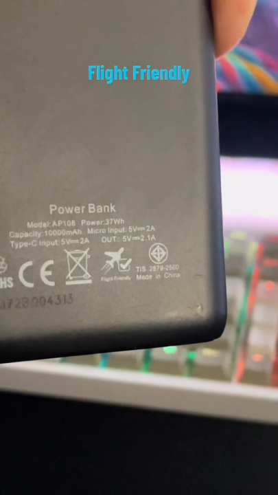 Acome AP108 Power Bank 10000mAh 2 Input 1 Output Quick Charge QC 3.0 ...