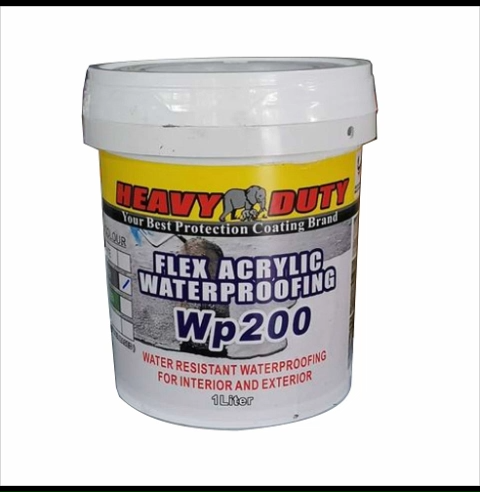 HEAVY DUTY ( 1KG ) WP200 Acrylic Waterproofing Paint Coating Colour Cat ...