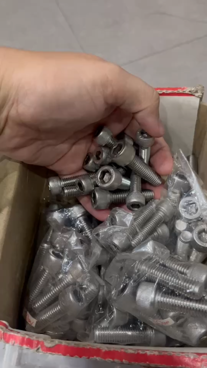 สกรูหัวจมสแตนเลส (มิล) ขนาด M6 เกรด SUS304 เกลียว 1.0 ความยาว 10-50 mm. (บรรจุแพ็ค 5 ตัว) #น็อต ...