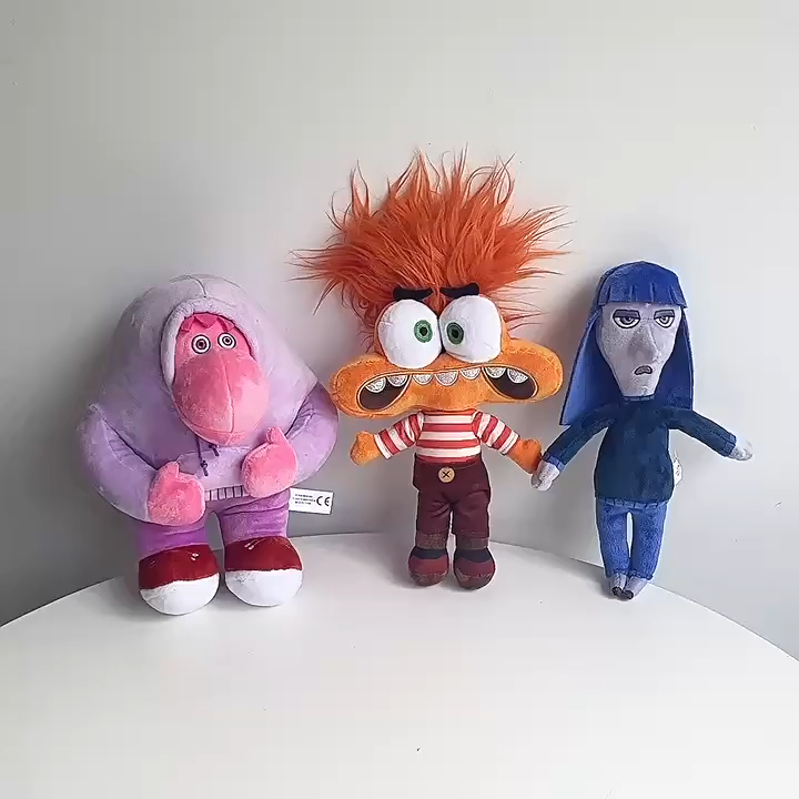 Inside Out 2 ของเล่นตุ๊กตา Sadness Joy Fear Disgust ความโกรธการ์ตูนตุ๊กตาของเล่นตุ๊กตา Kawaii