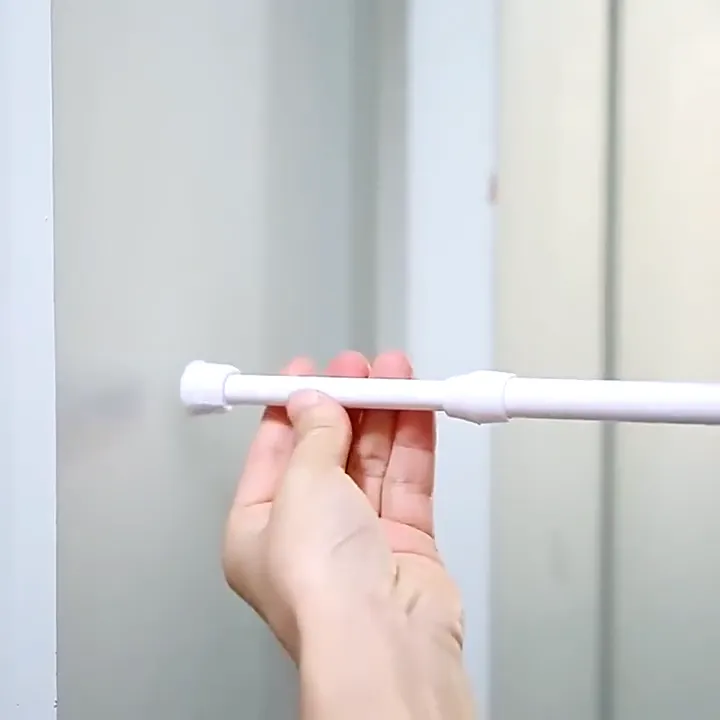 Punch-free adjustable telescopic rod shower curtain rod clothes rod ...