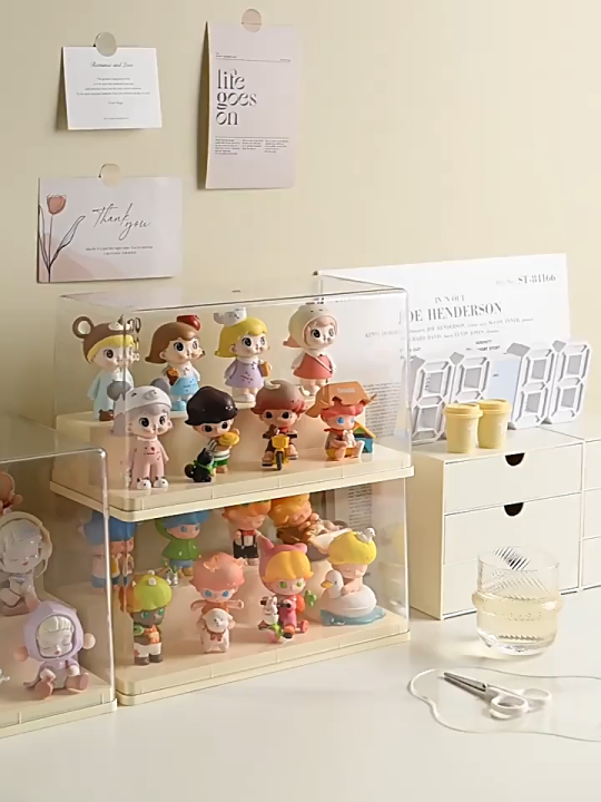STON Acrylic Display Case Popmart Storage Organizer Transparent Boxes ...