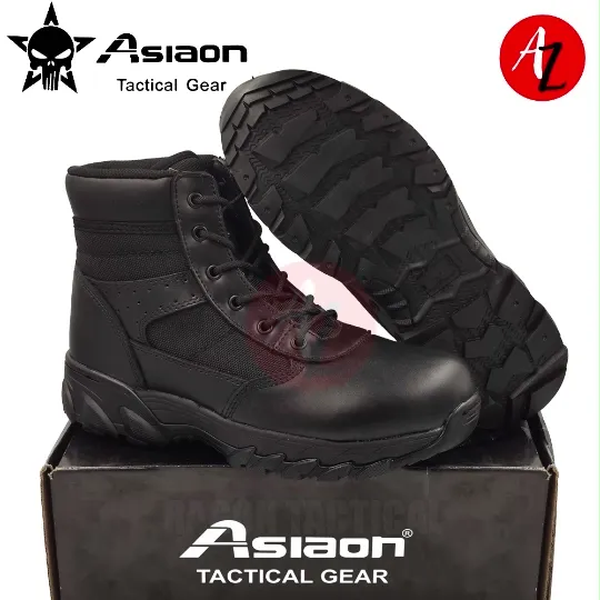 ASIAON 588 Lightweight Tactical Patrol Shoes Boots with Side Zipper for ...