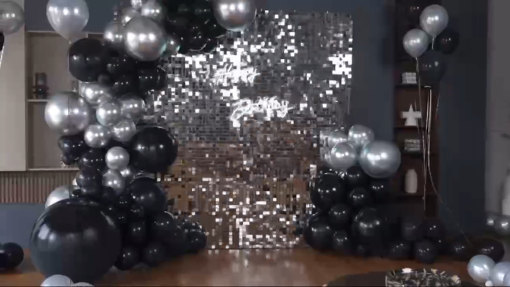 Heyman Shimmer Wall Backdrop Sequin Panels Gold Decoration Shimmer ...