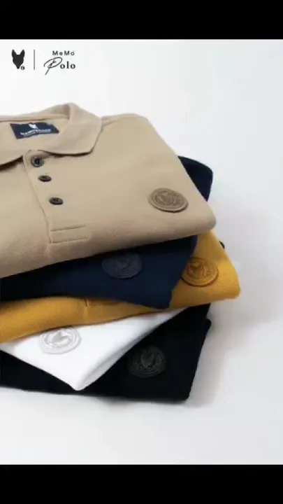 AEIOU เสื้อโปโล-ปกเรียบ🦊 Memo รุ่น Polo Basic Memo Coin ลิขสิทธิ์แท้ ...