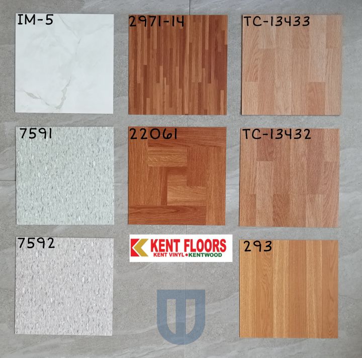 Kent Vinyl Tiles 30x30cm (12"x12"). Branded. 10pcs minimum per order ...