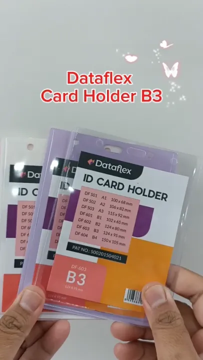 Dataflex Id Card - B3 / Card Holder / Name Tag Holder Case Plastik Mika VC - 603 Isi 20 | Lazada ...