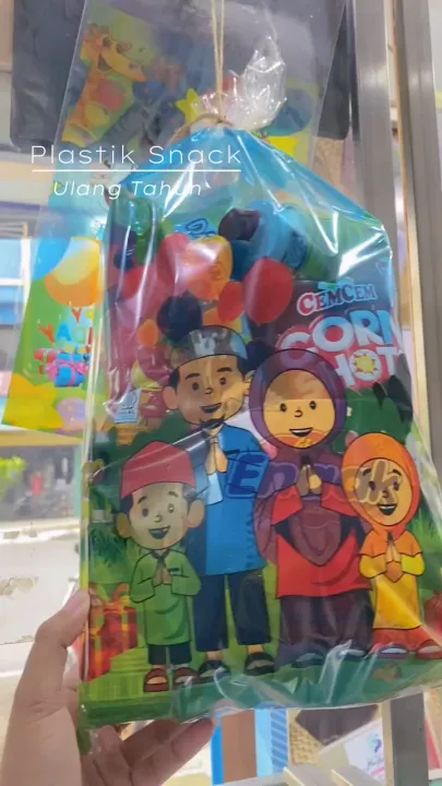 Plastik Snack Ulang Tahun (ultah) 20X40 Plastik Karakter Plastik OPP ...