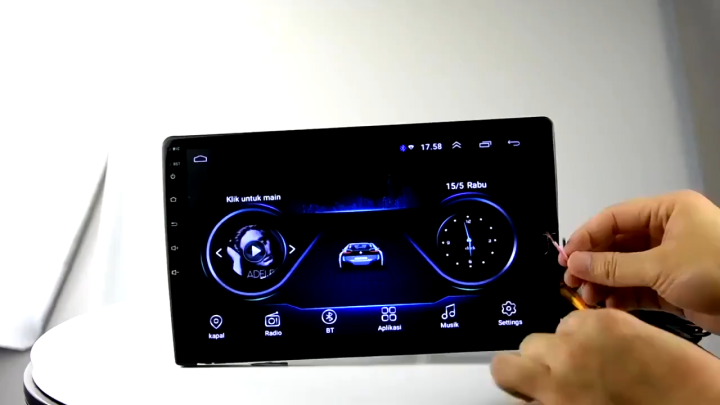 with cooling system 4G+32G IPS Screen Head Unit android 7/9/10 Inch Car Android 12 Navigasi ...