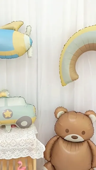 Matte Balloon Cream Cartoon Foil Balloon For Baby Shower Birthday ...