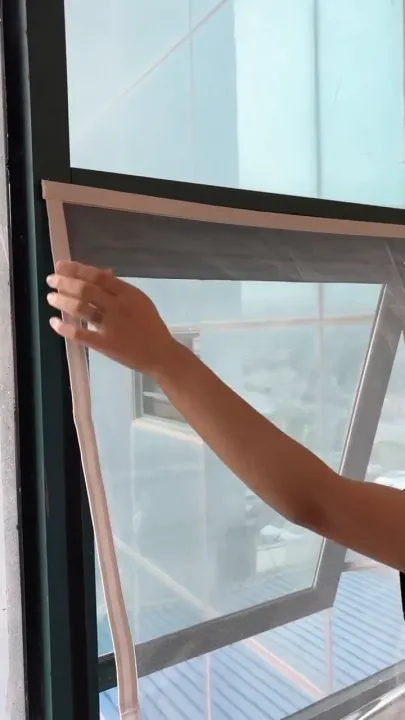 120x140CM Self Adhesive Window Screen, Removable Mosquito Net for ...