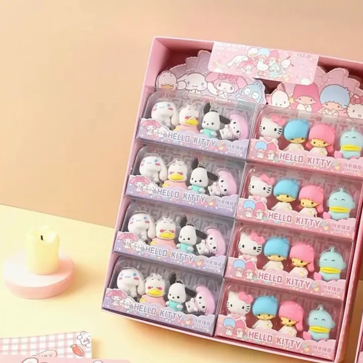 (READY STOCK)Eraser Sanrio 4pcs Creative Eraser Student Gift Kid ...