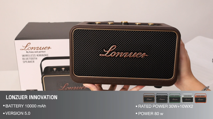 LONZUER OFFCIAL LONZUER INNOVATION 80 W ลำโพงบลูทูธพร้อมไมค์ รับประกัน ...