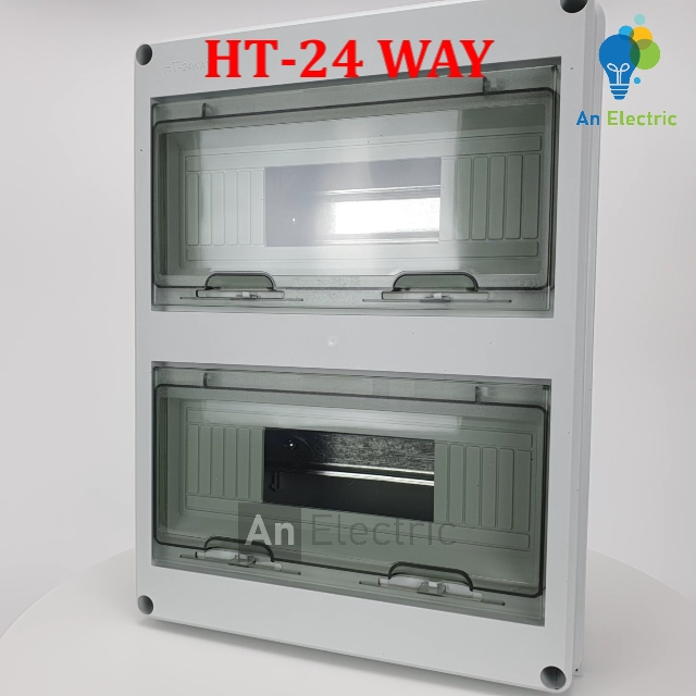 Tủ điện HT-24 WAY (24 đường) chống nước, chống bụi – Tủ điện lắp nổi, Vỏ tủ điện, Tủ điện nhựa ...