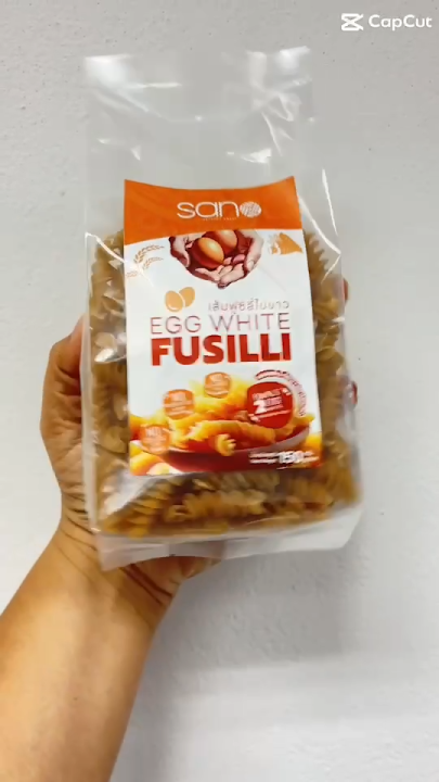 SANO ซาโน่ เส้นฟูซิลี่ไข่ขาว EGG WHITE FUSILLI โปรตีนไข่ขาว ปลอดกลูเต็น ...