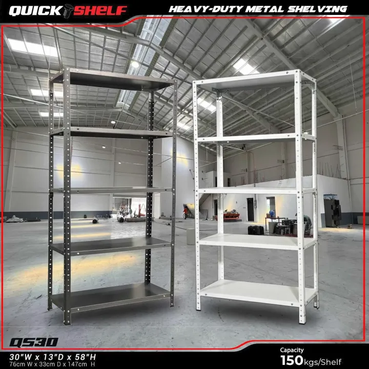 QUICK SHELF METAL SHELVING 5 Layers HEAVY DUTY 750kg Steel Rack | Lazada PH