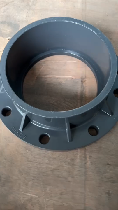 UPVC หน้าแปลน Flange ขนาด 8 นิ้ว ANSI 150P สวมท่อUPVCสีเทา หน้าแปลนupvc 150P หน้าจานANSI หน้า ...