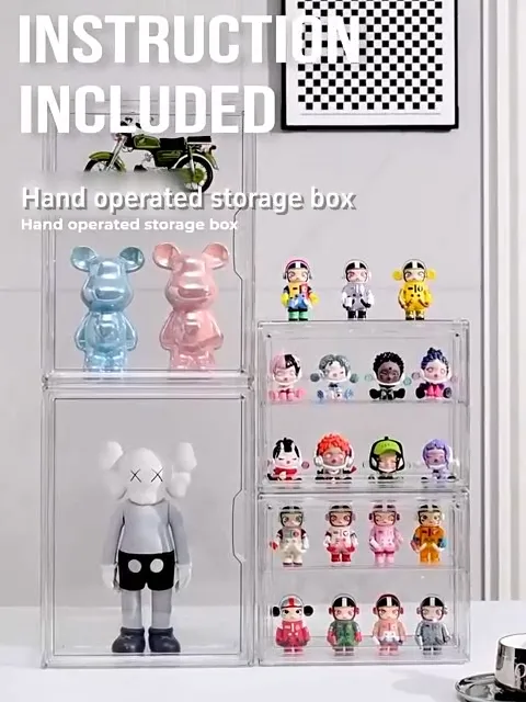 LUXU Acrylic Display Case Storage Organizer Wall Mounted Transparent ...