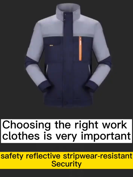 Safety Jacket Workwear Work Uniform Coverall Suits Men Long Sleeve Wear ...
