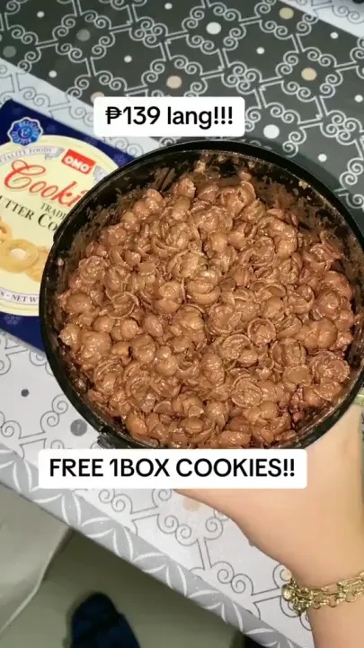 Momom Mini Chocolate & Ube Krunch, Crunchy Cereal Snack Dessert Choco ...