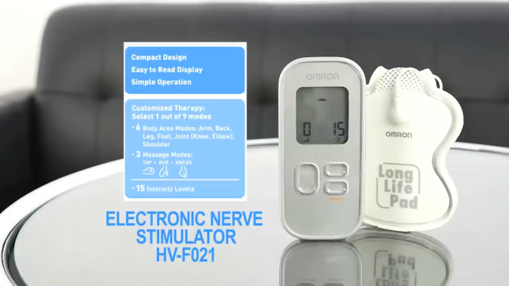 OMRON เครื่องนวดไฟฟ้า รุ่น HV-F021 Electronic Nerve Stimulator (TENS unit) | Lazada.co.th