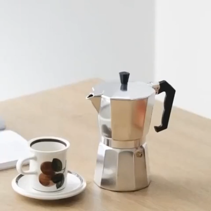 [KBM] Moka Pot Italian Top Aluminum Espresso Machine Cafeteria 300ML ...